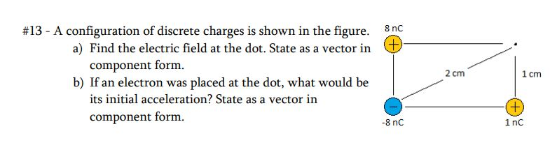 Solved 8 nc #13 - A configuration of discrete charges is | Chegg.com