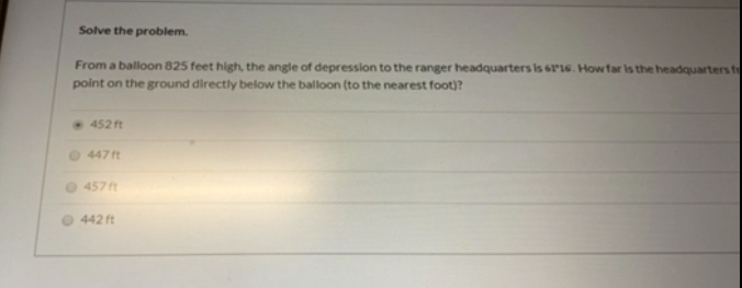 Solved Solve the problem From a balloon 325 feet high, the | Chegg.com