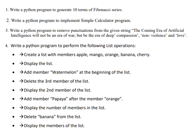1. Write a python program to generate 10 terms of | Chegg.com