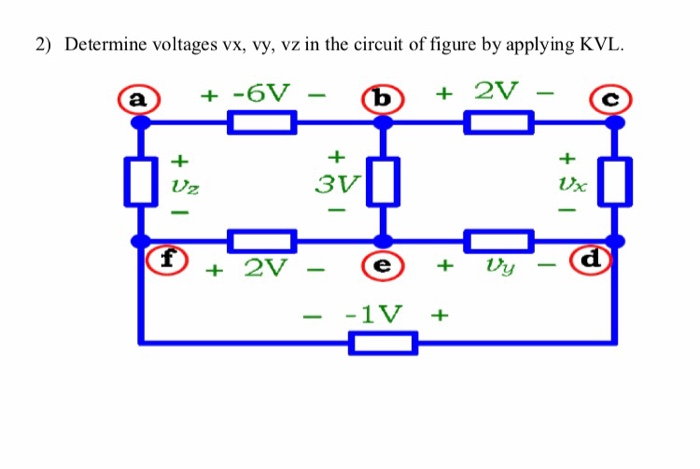 Solved 2) Determine voltages vx, vy, vz in the circuit of | Chegg.com