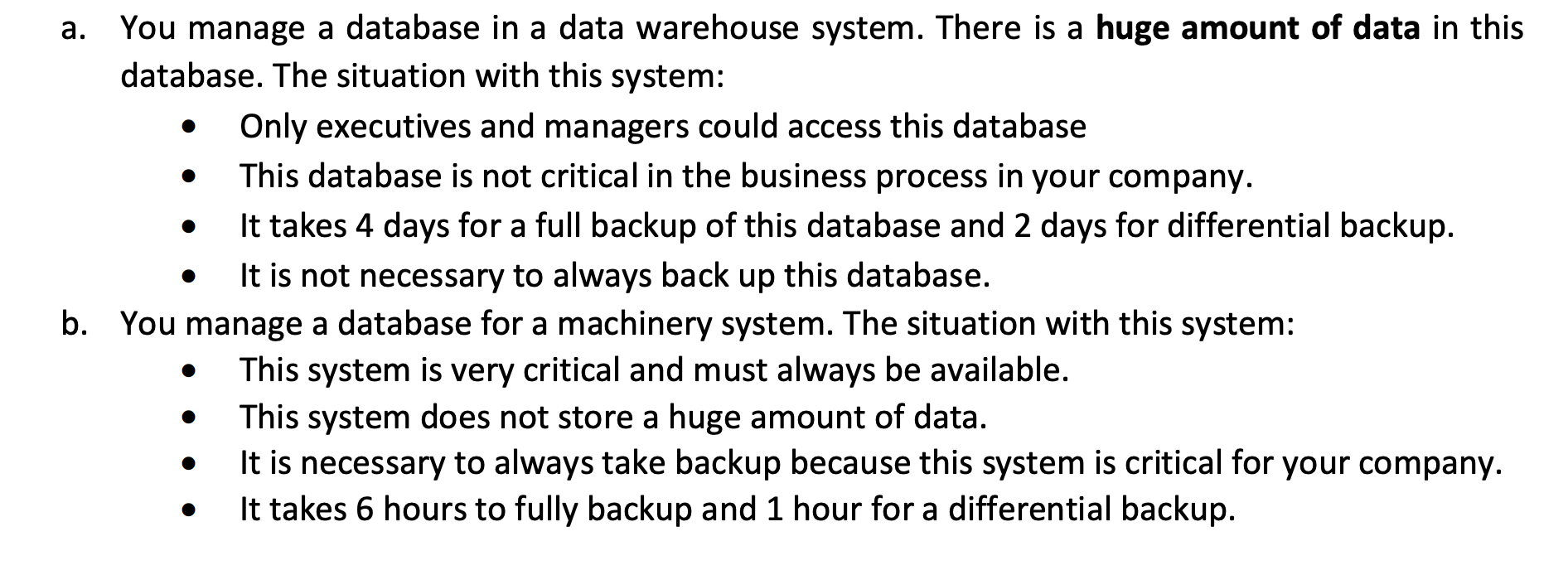Solved Course : Database Administation (DBA) Learning | Chegg.com