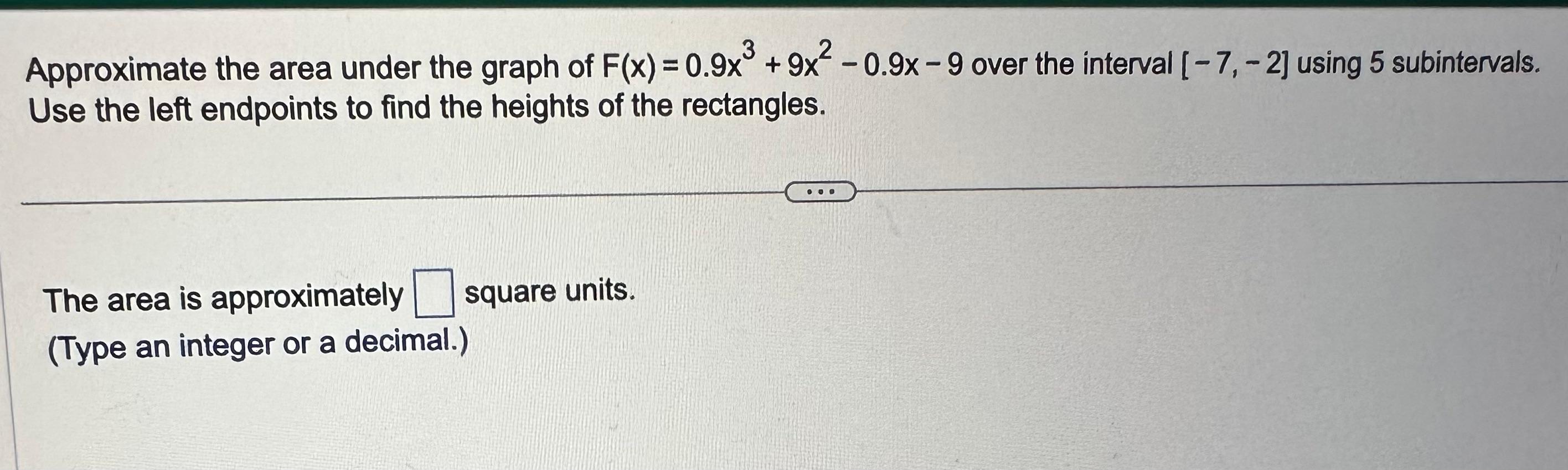 Solved Approximate the area under the graph of | Chegg.com