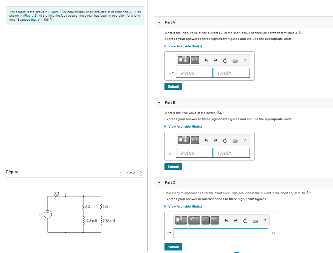 Solved The source in the circuit in (Figure 1) is | Chegg.com