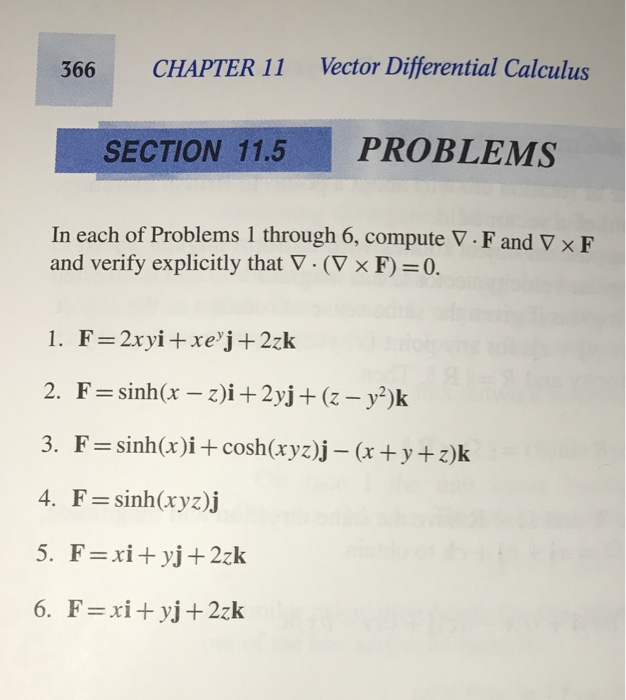 Solved 366 CHAPTER 11 Vector Differential Calculus SECTION | Chegg.com