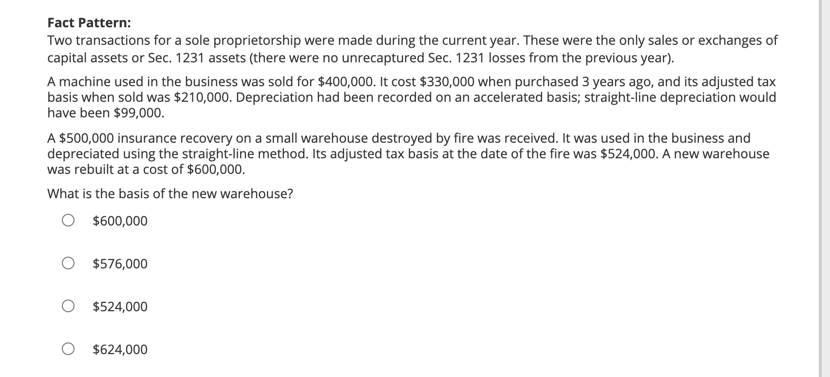 Solved Fact Pattern: Two transactions for a sole | Chegg.com