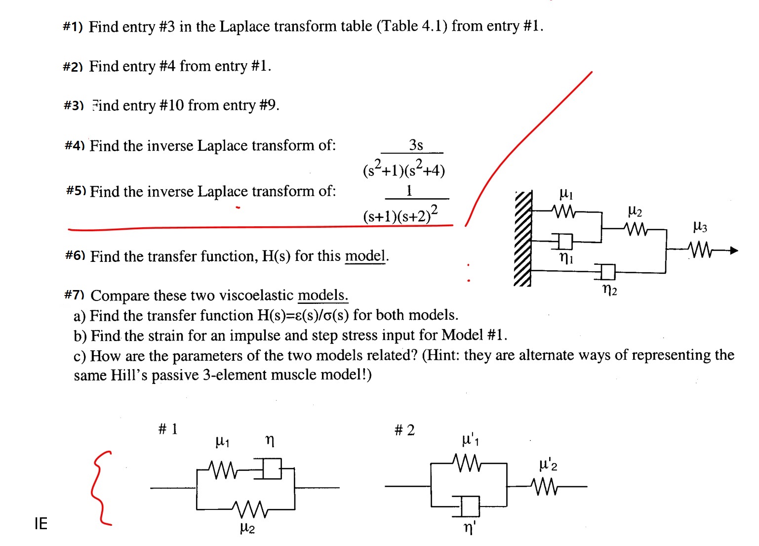 \#1) Find entry #3 in the Laplace transform table | Chegg.com