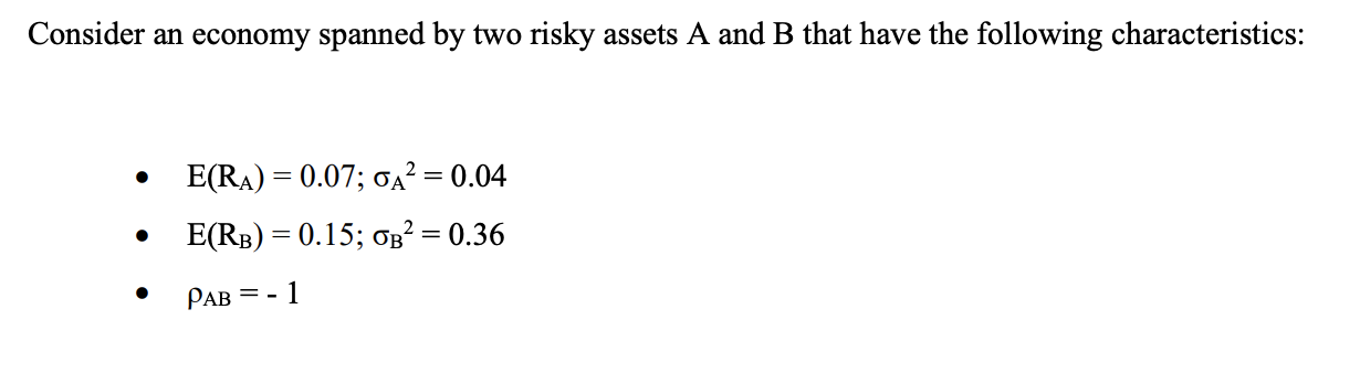 Solved a. Compute the covariance between the return of the | Chegg.com