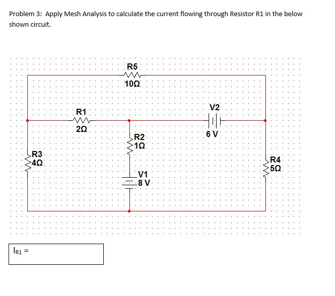 Solved Problem 3: Apply Mesh Analysis to calculate the | Chegg.com