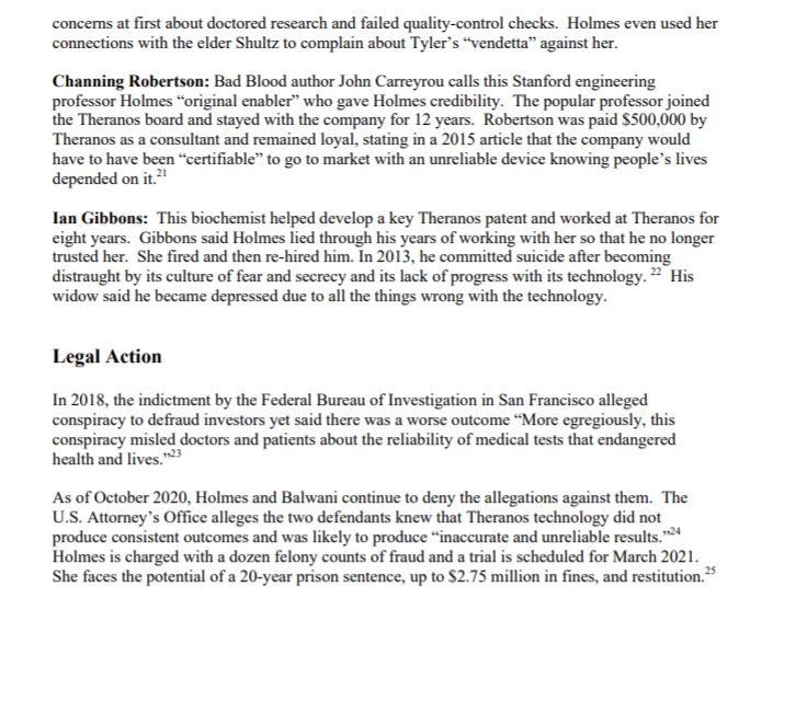 Solved Theranos: How Did a $9 Billion Health Tech Startup | Chegg.com