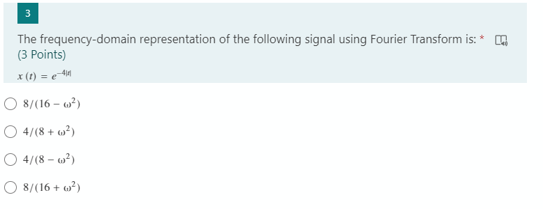 Solved 3 The frequency-domain representation of the | Chegg.com
