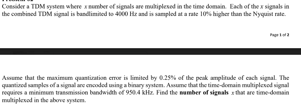 Solved Assume that the maximum quantization error is limited | Chegg.com