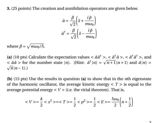 Solved 3. ( 25 points) The creation and annihilation | Chegg.com