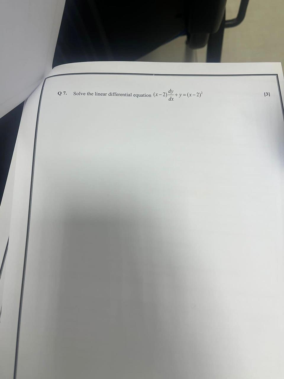 Solved Q 7. Solve the linear differential equation | Chegg.com