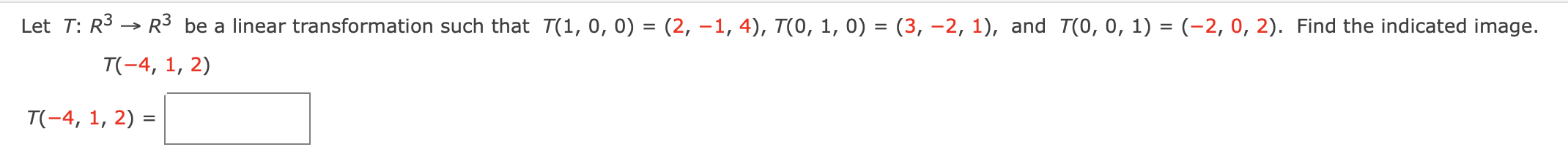 Solved Let T: R3 → R3 be a linear transformation such that | Chegg.com