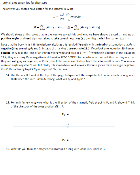 Solved The answer you should have gotten for the integral in | Chegg.com