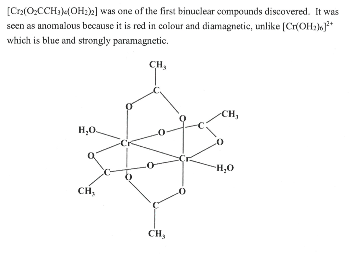 Solved Considering the water ligands and methyl groups | Chegg.com