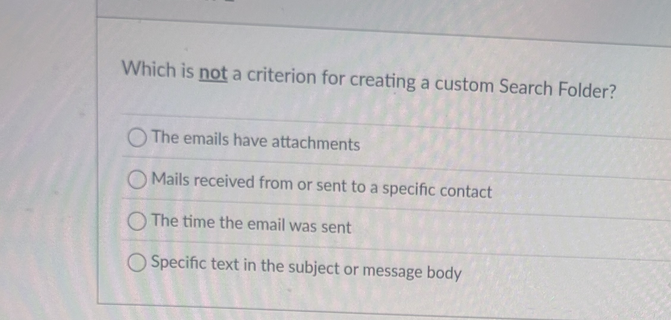 Solved Which is not a criterion for creating a custom Search | Chegg.com