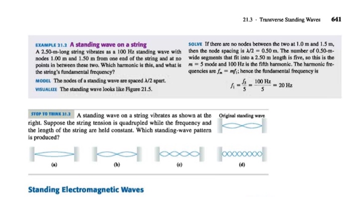 Solved 21.3 Transverse Standing Waves 641 If there are no | Chegg.com