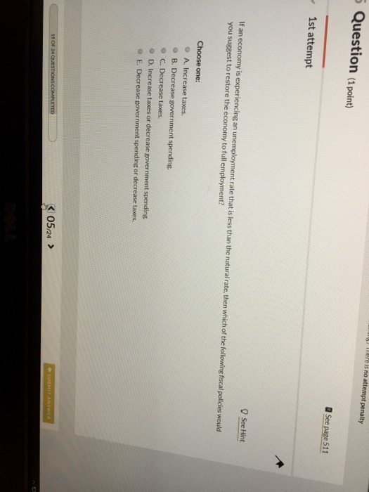 Solved ) THere is no attempt penalty Question (1point) 1st | Chegg.com