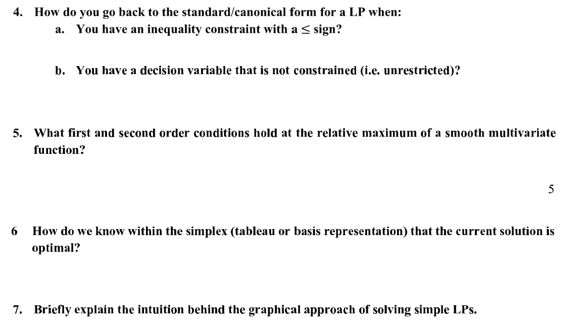 Solved 4. How do you go back to the standard/canonical form | Chegg.com