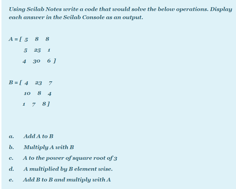 Solved Using Scilab Notes Write A Code That Would Solve The 