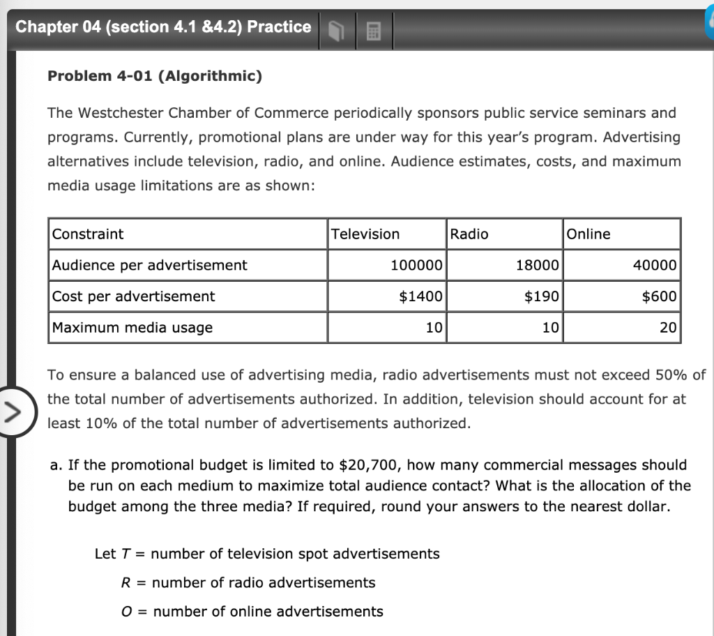 Solved Chapter 04 (section 4.1 &4.2) Practice Problem 4-01 | Chegg.com