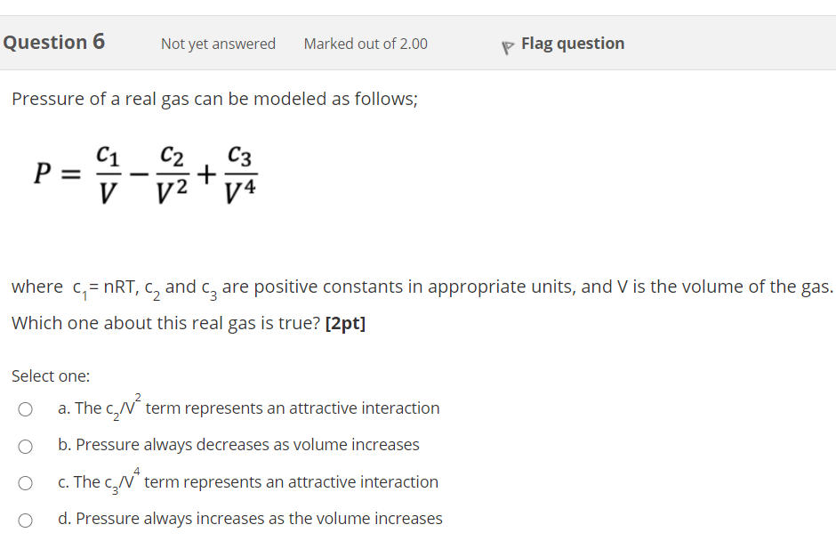 Solved Question 6 Not yet answered Marked out of 2.00 p Flag | Chegg.com