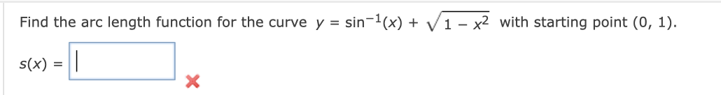 Solved Find the arc length function for the curve \\( | Chegg.com