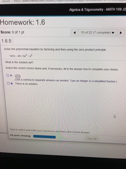 Solved Solve the polynomial equation by factoring and then | Chegg.com