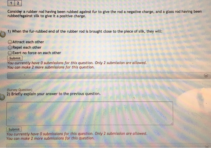 Solved Consider a rubber rod having been rubbed against fur | Chegg.com