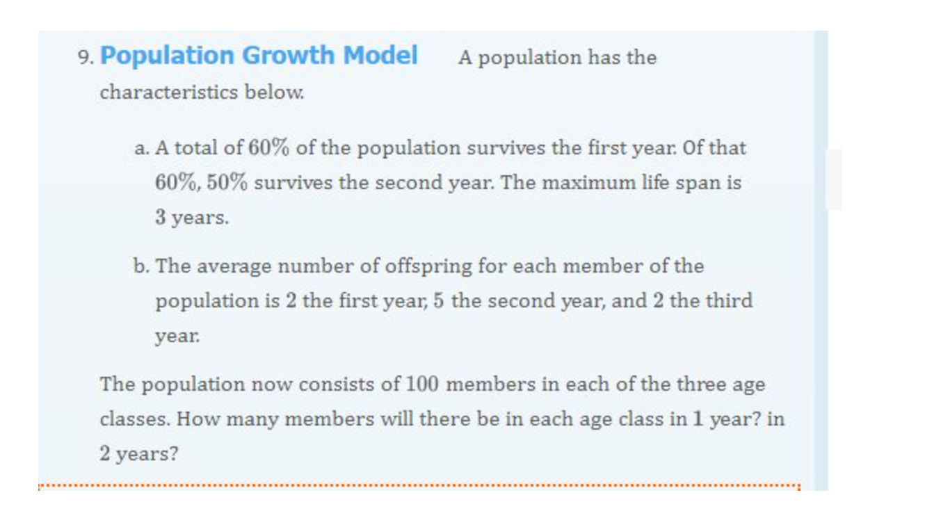 Solved 9 Population Growth Model A Population Has The Chegg
