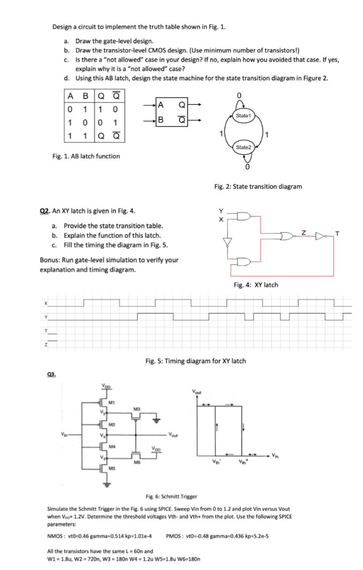 Design a circuit to implement the truth table shown | Chegg.com