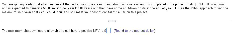 Solved You are getting ready to start a new project that | Chegg.com