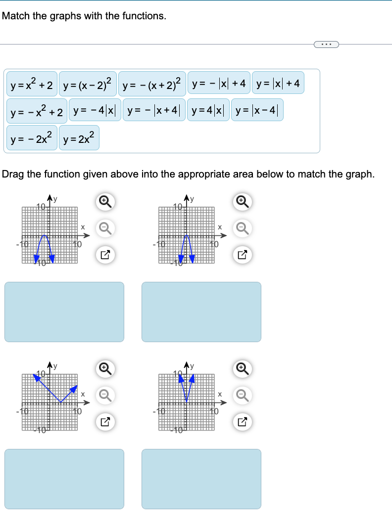 Match the graphs with the functions. | Chegg.com