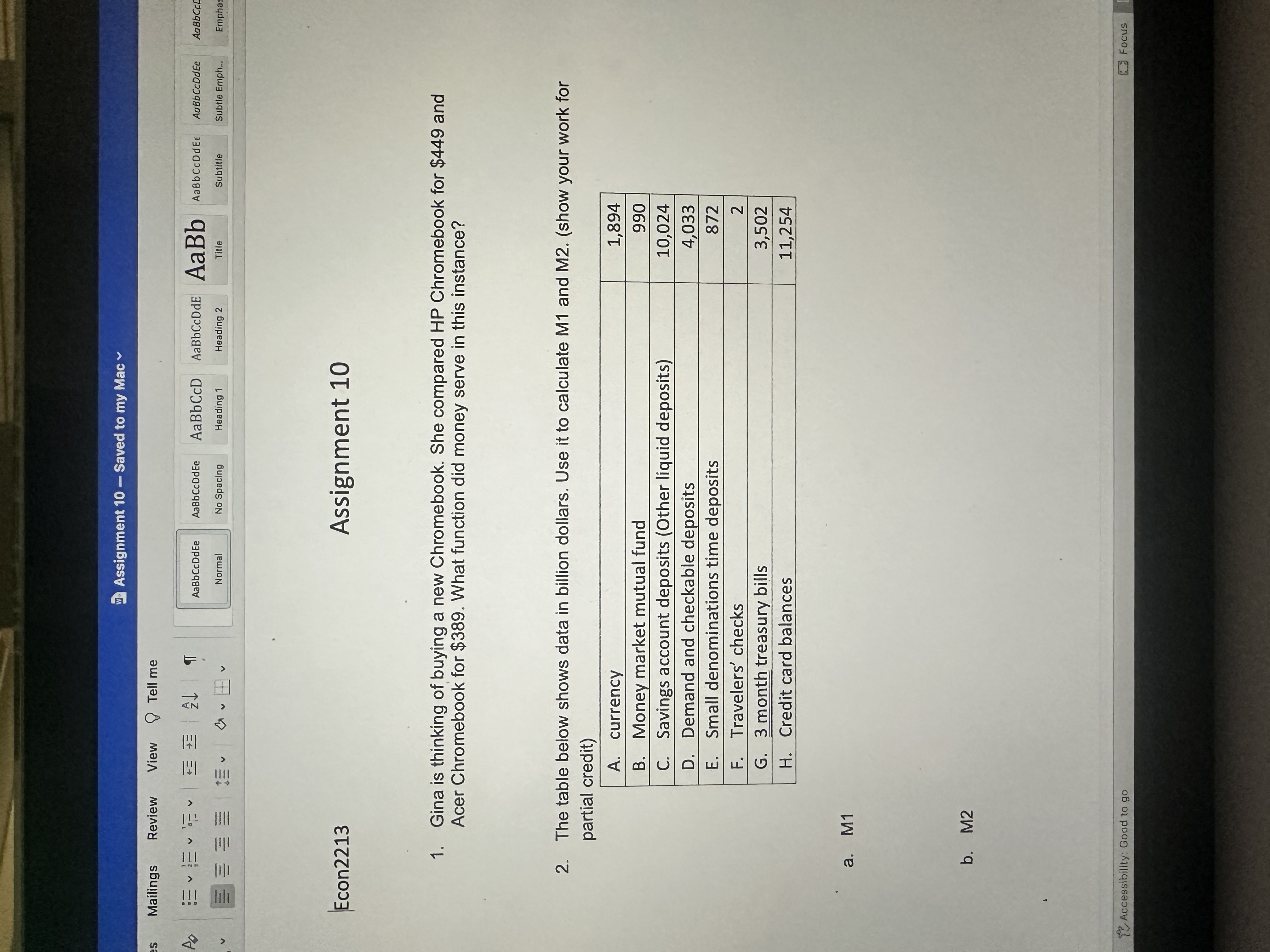 Solved Assignment 10 1. Gina is thinking of buying a new | Chegg.com