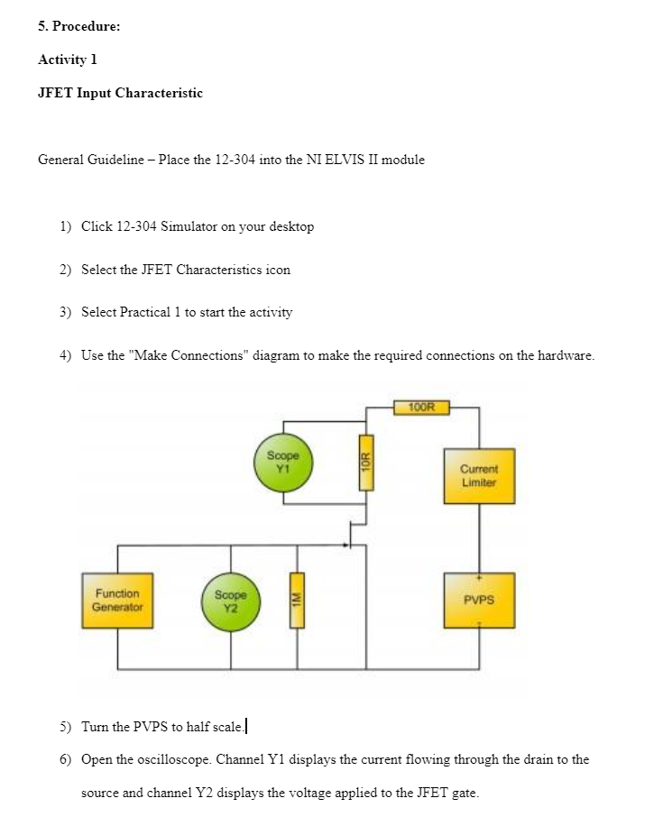Solved Luipment: NI ELVIS II Semiconductor 1 Work board | Chegg.com