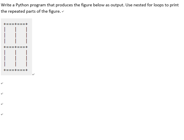 Solved Write a Python program that produces the figure below | Chegg.com