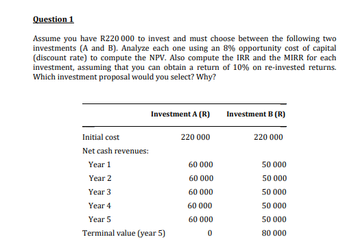 Solved Please solve, show clear steps for NPV, ﻿IRR AND | Chegg.com