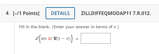 Solved ZILLDIFFEQMODAP11 7.R.012. Fill in the blank. (Enter | Chegg.com