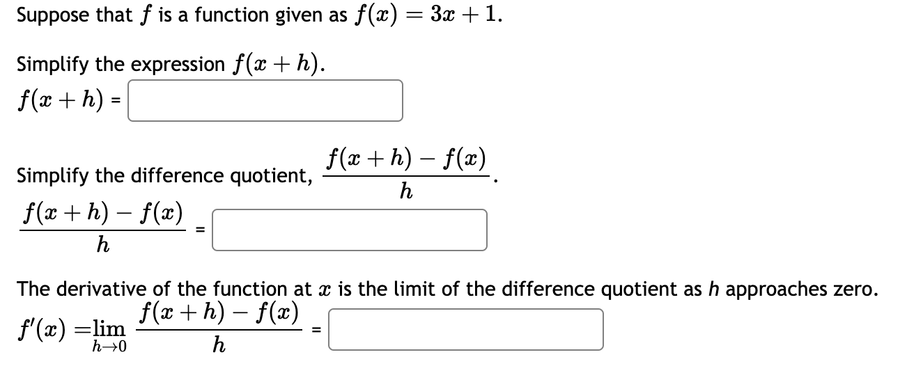 Solved Suppose that f is a function given as f(x)=x2+7x−3. | Chegg.com