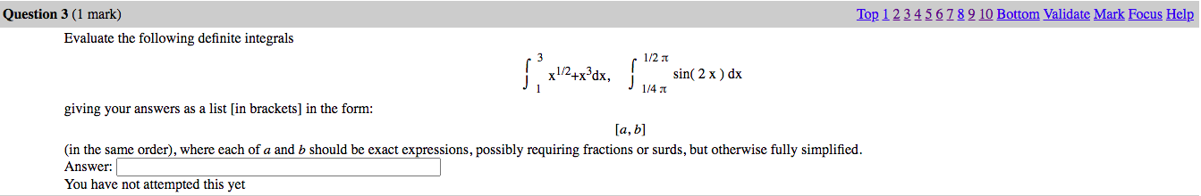 Solved Question 3 (1 mark) Top 1234567 8 9 10 Bottom | Chegg.com
