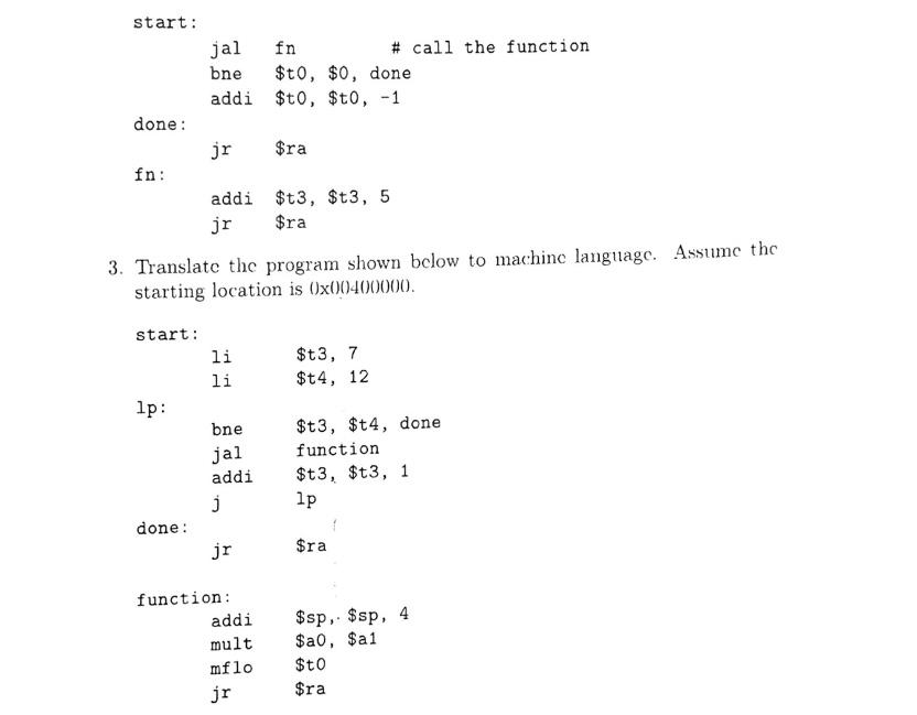 Solved 4.6.1 Exercises 1. Given the program shown below, | Chegg.com