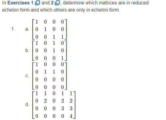 Solved In Exercises 1 and 20. determine which matrices are | Chegg.com