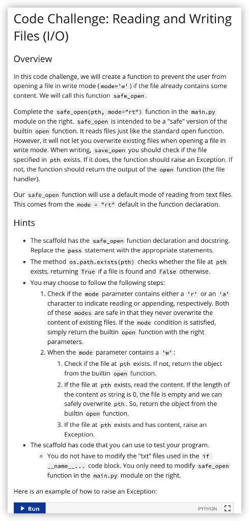 Solved Code Challenge: Reading and Writing Files (1/0) | Chegg.com