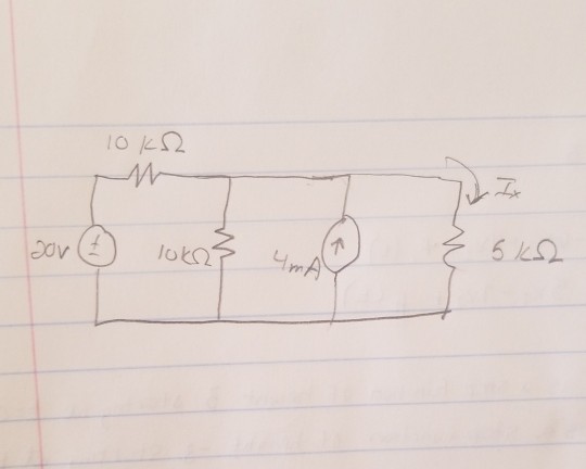 Solved use superposition to find the current Ix | Chegg.com
