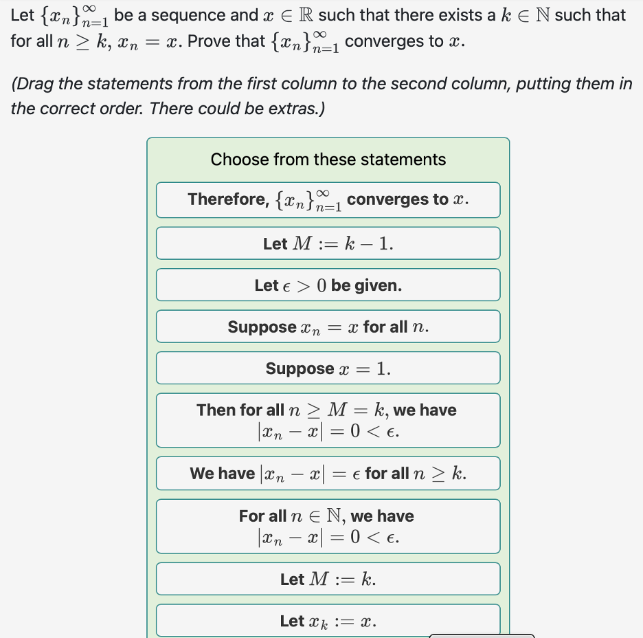 Let {xn}n=1∞ be a sequence and x∈R such that there | Chegg.com