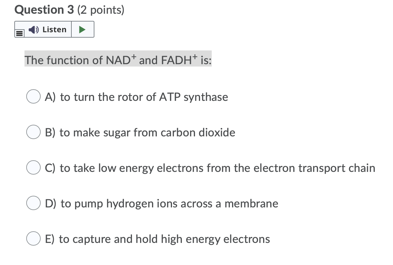 Solved Question 2 (2 points) Listen Which of these are the | Chegg.com