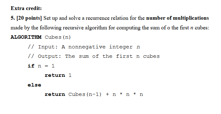 Solved Extra credit: 5. [20 points] Set up and solve a | Chegg.com