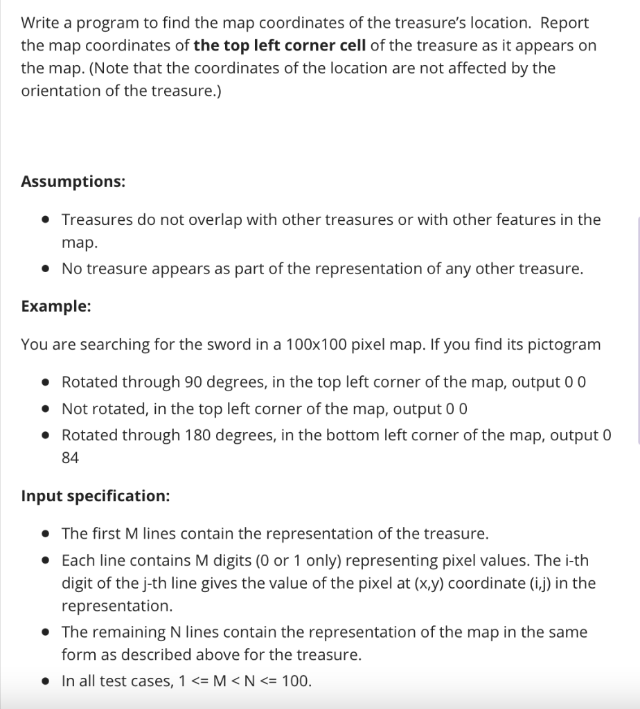 Solved In a game there is a map showing the location of | Chegg.com