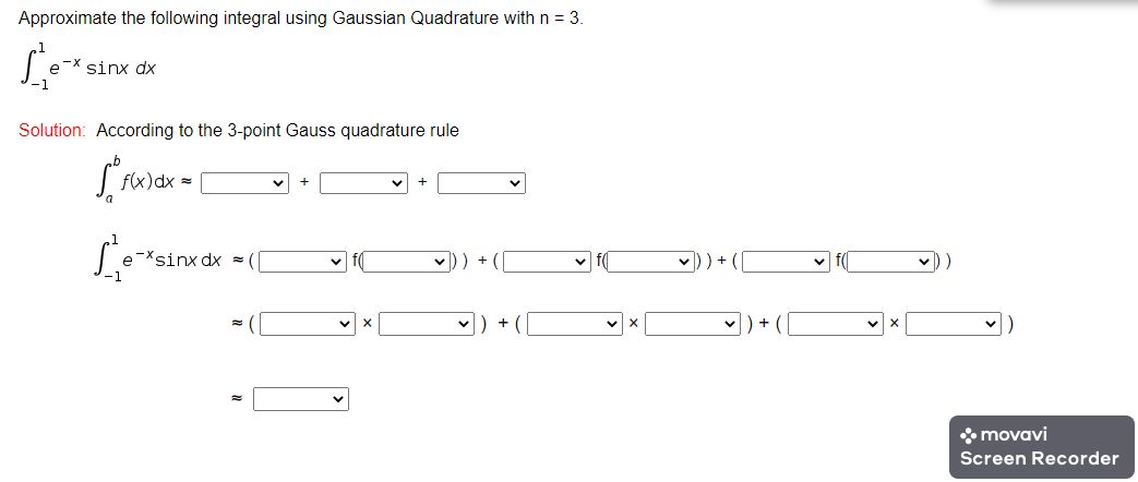 Solved Approximate the following integral using Gaussian | Chegg.com